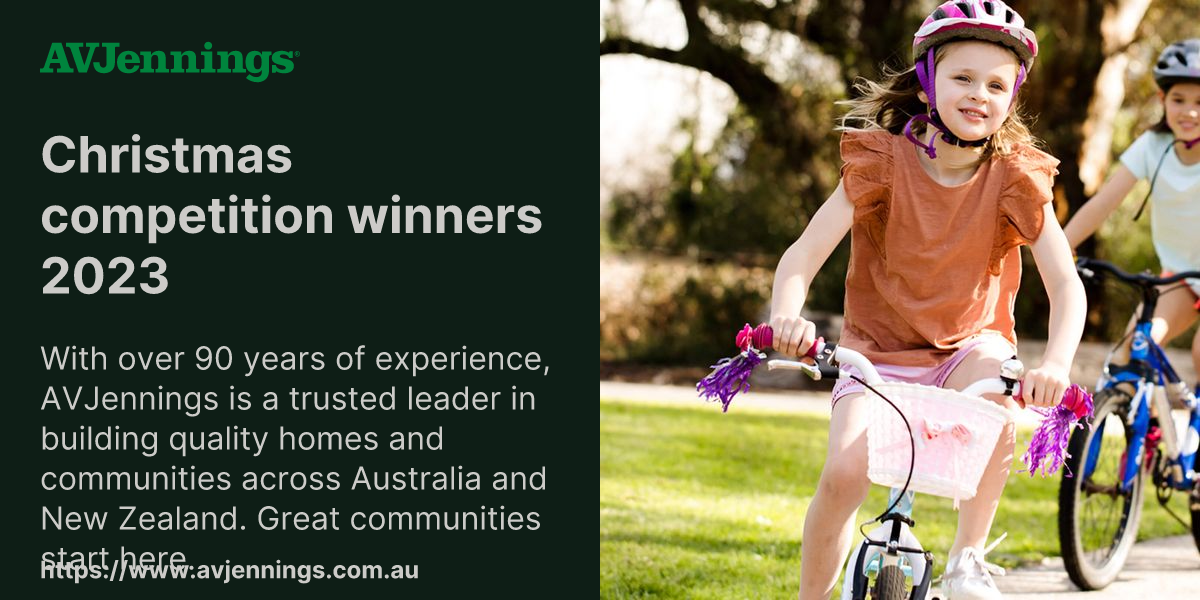 Christmas competition winners 2023 | AVJennings